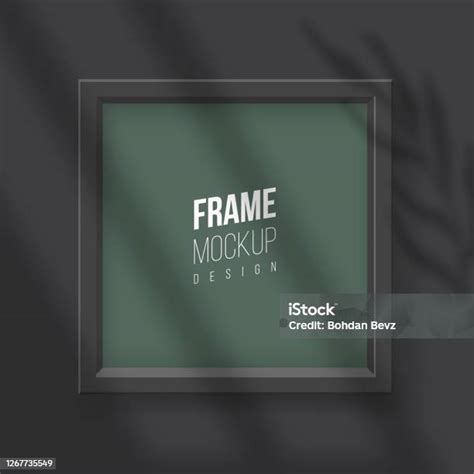 창 그림자 오버레이 효과가 있는 벡터 사실적 사각형 빈 그림 프레임입니다 0명에 대한 스톡 벡터 아트 및 기타 이미지 0명 3차원 형태 공란 Istock