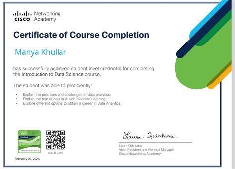 Manya Khullar On Linkedin Im Happy To Share That Ive Obtained A New Certification