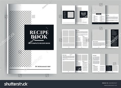 Cookbook Template Recipe Book Magazine Layout Stock Vector Royalty Free 2223931517 Shutterstock