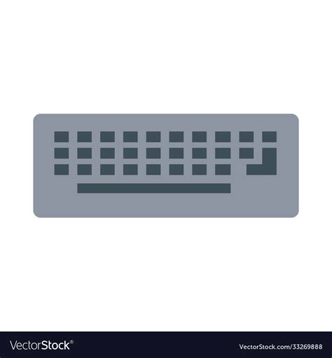 Computer Keyboard Hardware Flat Style Icon Vector Image