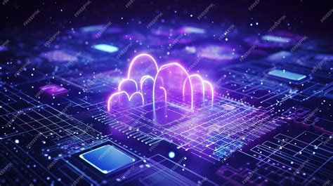 Premium Photo Cloud Icon Digital Information Technology Web