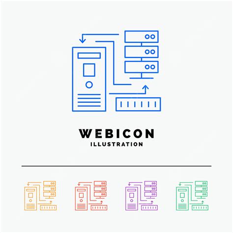Combination Data Database Electronic Information 5 Color Lin Access