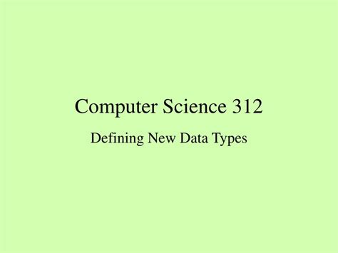 Ppt Computer Science 312 Powerpoint Presentation Free Download Id