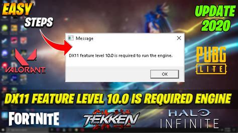 How To Fix Dx11 Feature Level 100 Is Required To Run The Engine Fortnite Chapter 3 Valorant