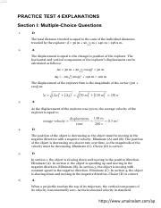 AP Physics 1 Practice Test 6 Answer Explanations Pdf Practice Test 4 Answers And Explanations