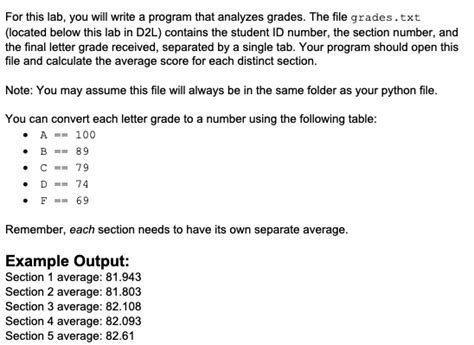 Solved For This Lab You Will Write A Program That Analyzes