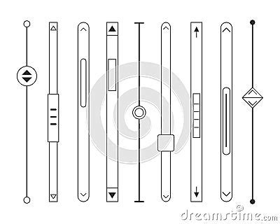 Scroll Bars For Ui Vector Illustration CartoonDealer Com