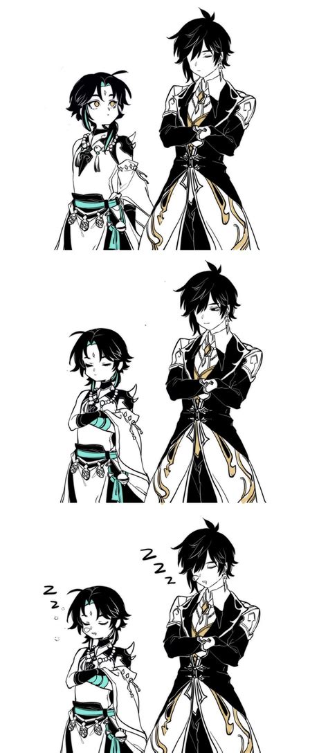 Zhongli And Xiao Genshin Impact Drawn By Doupu Danbooru