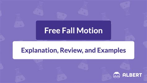 Free Fall Motion Explanation Review And Examples Albert Resources