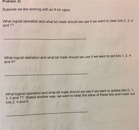 solved problem 3 suppose we are working with an 8 bit