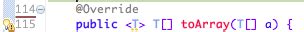 Java The Type Parameter T Is Hiding The Type T In T Toarray T A Using Eclipse Stack