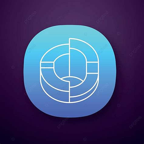 3d ring app icon for data visualization ui application gradient vector