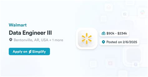 Data Engineer Iii Walmart Simplify Jobs