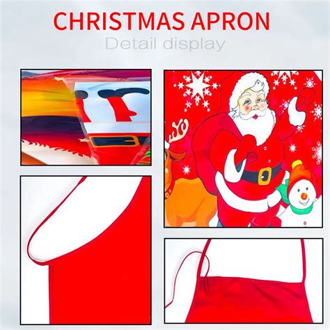 Новогодний фартук передник из хлопка и льна фартуки для взрослых нагрудники для женщин и