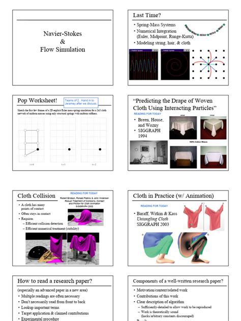 07 Fluid Simulation Pdf Fluid Dynamics Navier Stokes Equations