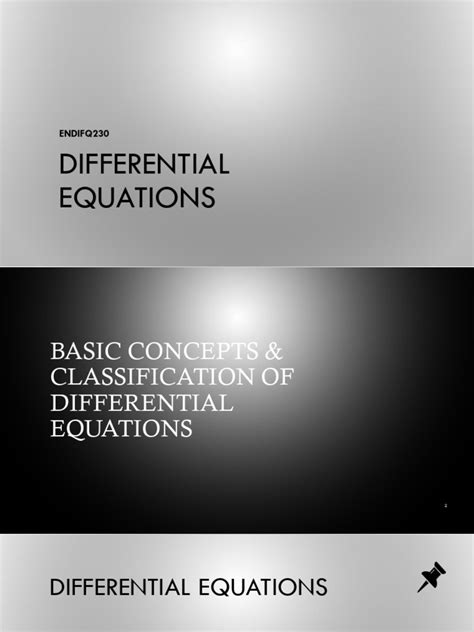 01 basic concepts and classification of differential equations pdf