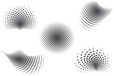 Halftone Dot Pattern Set Vector Illustration 29337685 Vector Art At Vecteezy