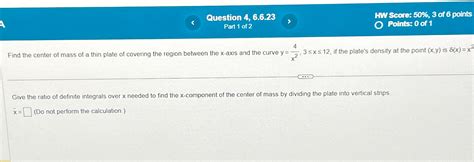 solved question 4 6 6 23hw score 50 3 ﻿of 6 ﻿pointspart 1