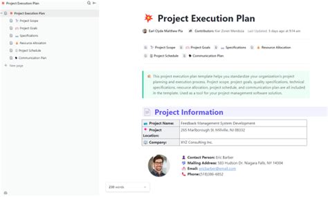 Project Execution Plan Template By Clickup™