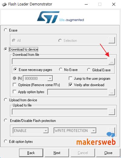 makers stm32 cortex m3 개발 firmware flashing