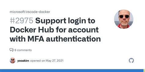Support Login To Docker Hub For Account With Mfa Authentication · Issue 2975 · Microsoftvscode