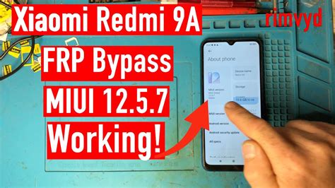 Xiaomi Redmi A MIUI FRP Bypass YouTube