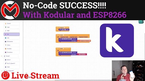 Get An Android App To Communicate With An Esp8266 Using Kodular Youtube