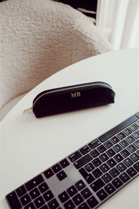 Personalised Nude Pencil Case Monogram Gift Mini Cosmetic Etsy