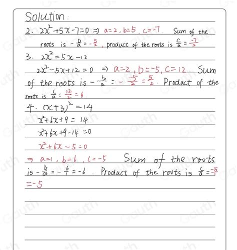 solved enrich guided activity determine the sum and product of the
