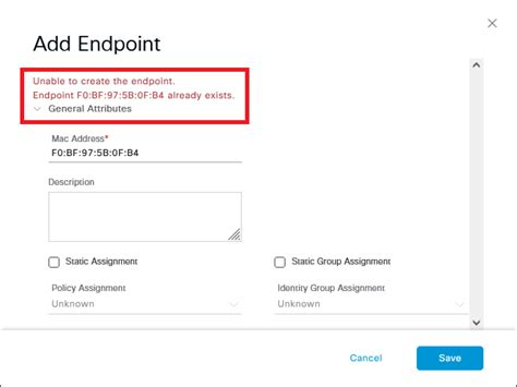 solved endpoint mac address not shown in endpoint classification but