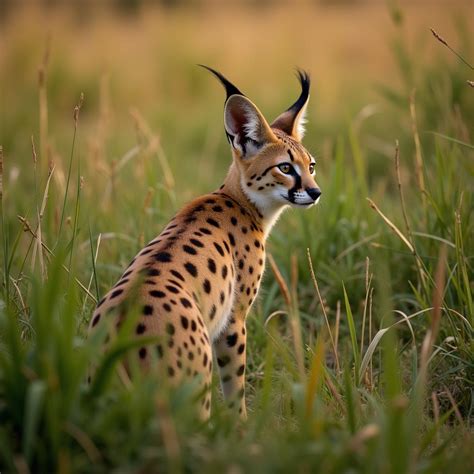 Majestic African Cat With Big Ears Unveiling The Serval African Life