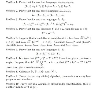 Solved Problem 1 Prove That For Any Four Languages L1