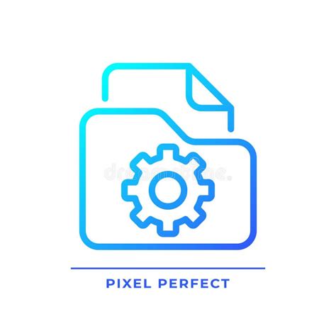 File Management Pixel Perfect Gradient Linear Vector Icon Stock Vector Illustration Of