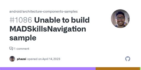unable to build madskillsnavigation sample · issue 1086 · android architecture components