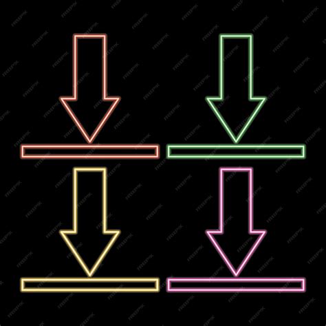 Premium Vector Sign Download Neon Icon Simple Thin Line Outline Vector Of Web Icons For Ui And