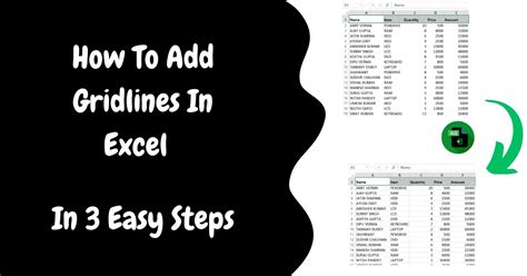 How To Add Gridlines In Excel In 3 Easy Steps