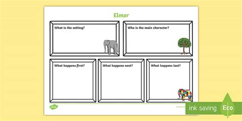 Book Review Writing Frame To Support Teaching On Elmer
