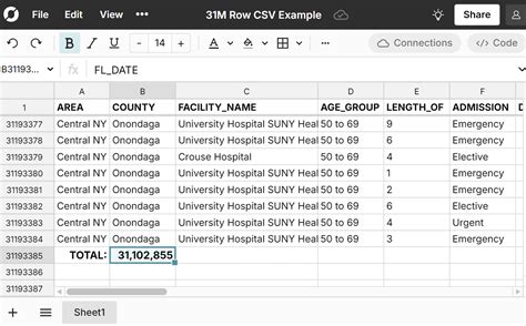Easily Open Large Files In A Big Data Spreadsheet Row Zero