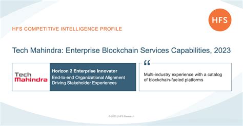 tech mahindra enterprise blockchain services capabilities 2023 hfs