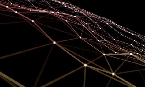 Premium Photo Abstract Digital Background With Connected Cybernetic Particles