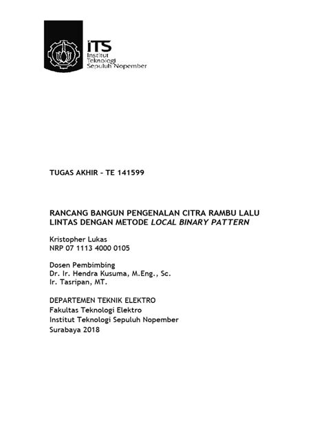 Rancang Bangun Pengenalan Citra Rambu Lalu Lintas Dengan Metode Local Binary Pattern Pdf