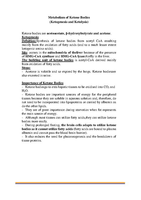 11 Ketone Bodies Metabolism Metabolism Of Ketone Bodies Ketogenesis