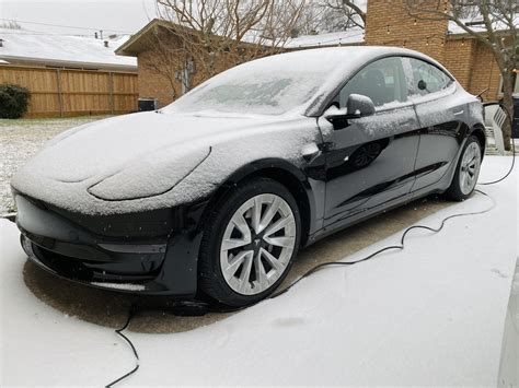 2021 Sr Model 3 In The Texas Blizzard R Teslamodel3