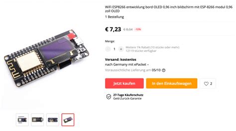 WeMos NodeMCU ESP8266 0 96 Zoll OLED Display Jentsch Io