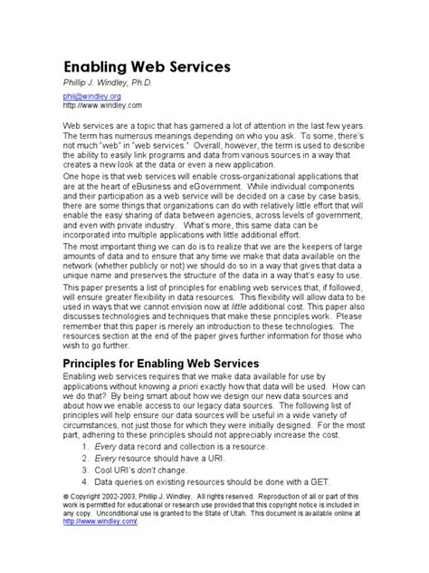 enabling web services phillip j windley ph d download free pdf representational state