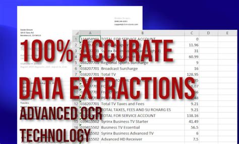 Convert Your Business Pdfs To Csv Tab Or Excel Files By Docext Fiverr