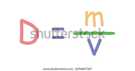 Density Mass Volume Formula Chemistry Vector Stock Vector Royalty Free 2296847367 Shutterstock