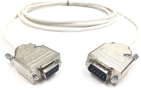 Amazon Com 6 Foot DB9 Male To Female RS232 Extension Serial Cable 22 AWG With Plenum White