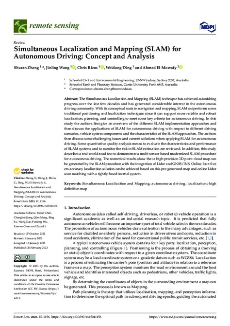 Pdf Simultaneous Localization And Mapping Slam For Autonomous Driving Concept And Analysis