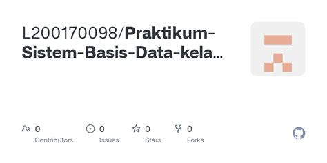 GitHub L Praktikum Sistem Basis Data Kelas D